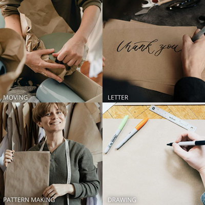 30m Brown Paper Roll - 400mm - 80gsm Kraft Paper - Brown Wrapping Paper ...