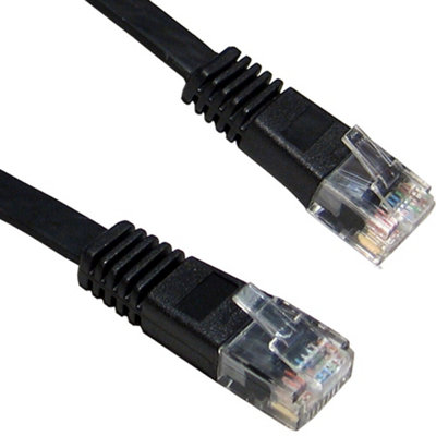 30m Flat Slim CAT5e Patch Cable Lead LSZH RJ45 Network Ethernet Data ...
