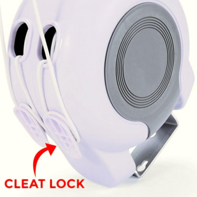 30M Retractable Reel Clothes Lines Washing Line with Twin Cable Wall ...