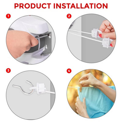 30M Retractable Reel Clothes Lines Washing Line with Twin Cable Wall ...