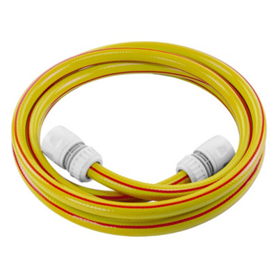 30m Yellow 6 Layer Flexible Garden Hose Kit with Hozelock Compatible ...