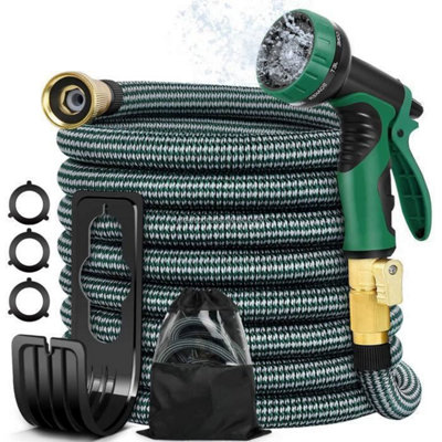 30m100FT extendable garden hose with 8 nozzles for irrigation car ...
