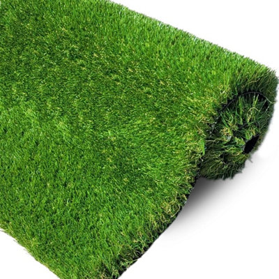 30mm Artificial Grass Natural & Realistic High Density Soft Lush Green ...