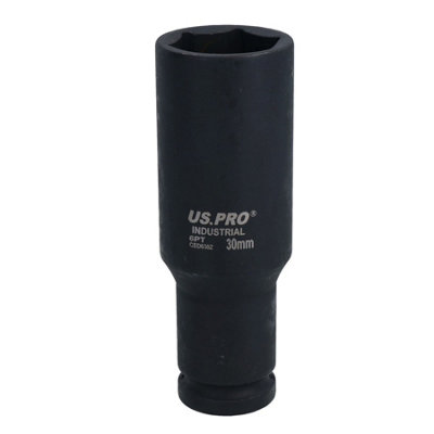 30mm Extra Deep Long Metric MM Impact Socket 1/2" Drive 6 Sided Single ...