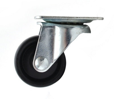 30mm Plastic Swivel Castor Wheel Furniture Caster - Colour Black - Pack ...