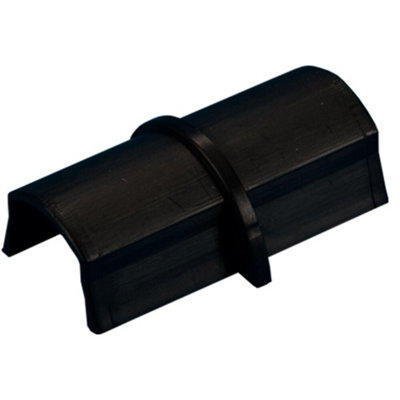 30mm x 15mm Black Smooth Fit Coupler Joiner Trunking Adapter Wall ...