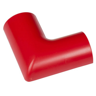 30mm x 15mm Red Clip Over Flat Corner Bend Trunking Adapter 90 Degree ...
