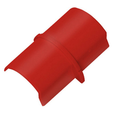 30mm x 15mm Red Smooth Fit Coupler Joiner Trunking Adapter Wall Conduit ...