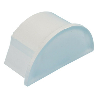 30mm x 15mm Smooth Fit End Cap White Adapter Trunking Cover Conduit ...