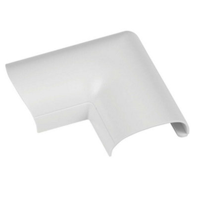 30mm x 15mm White Clip Over Over Door Top Trunking Adapter Wall Conduit ...