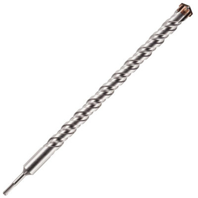 30mm x 500mm Long SDS Plus Drill Bit. TCT Cross Tip With Copper Coating ...