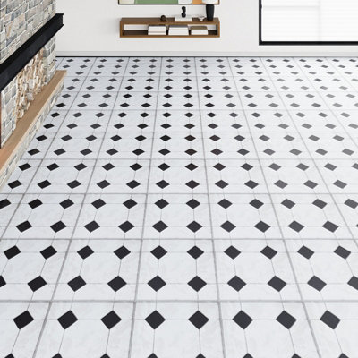 30Pcs Self-adhesive PVC Flooring Tiles Set
