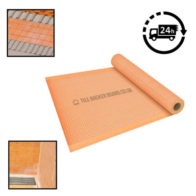 30sqm Waterproof Tile Membrane Fleece Roll - Underlay for Wet Room ...