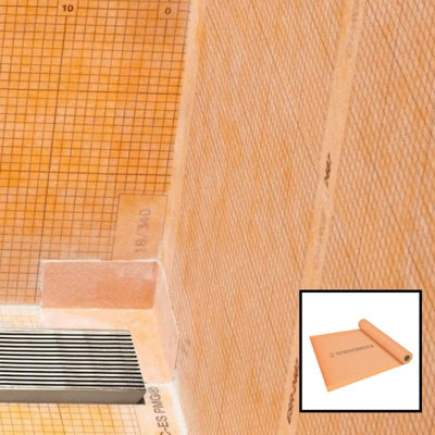 30sqm Waterproof Tile Membrane Fleece Roll - Underlay for Wet Room ...