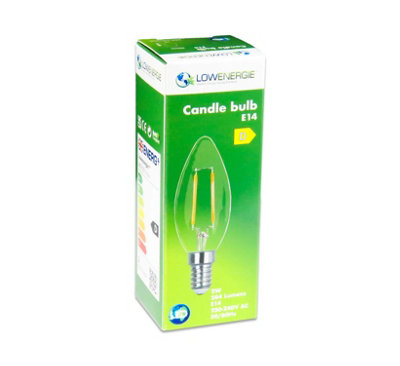 30w Equivalent LED Filament Candle Light Bulb Candle E14 Small Screw 2 ...