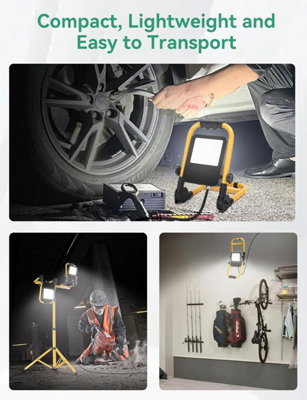 30W LED Work Light 240V, Job Site Light 2700LM Use with Floodlight Tripods