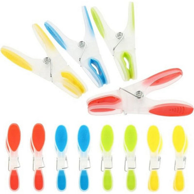 30X STRONG PLASTIC CLOTHES PEGS CLIPS PINE WASHING LINE AIRER DRY HOME ...