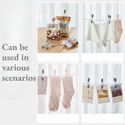 30X STRONG PLASTIC CLOTHES PEGS CLIPS PINE WASHING LINE AIRER DRY HOME ...