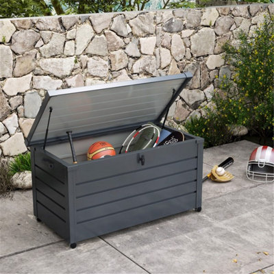 311L Large Capacity Galvanized Steel Garden Storage Box, Lockable and ...