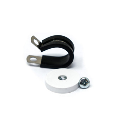 31mm dia x 6mm high Rubber Coated Cable Holding Magnet With 19mm Rubber ...
