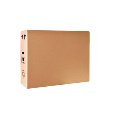 32" Double Wall Cardboard TV Box Kit with Foam Corners and Bubble Wrap ...