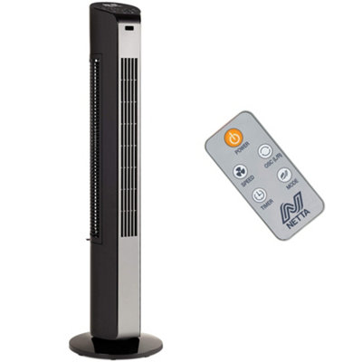 Buy 32 Inch Tower Fan with Remote Control 7-hour Timer - Black at B&Q