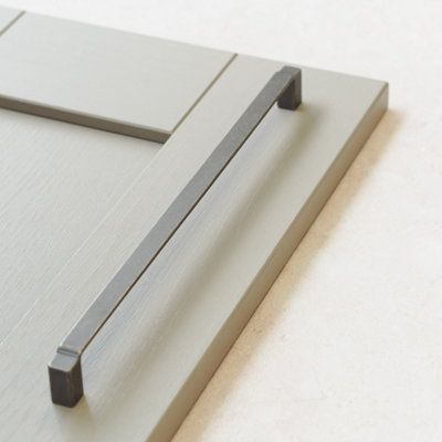 320mm Antique Iron Square D Handle | DIY at B&Q