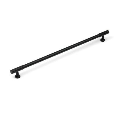 320mm Matt Black Reeded Cabinet Handle