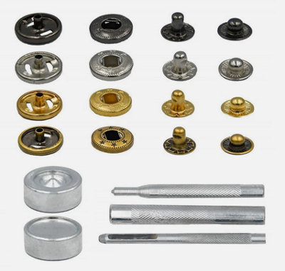 Snap Button Plastic Sewing Buttons 50-Piece Snap Fastener Kit - No-Sew ...