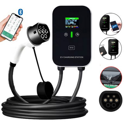 32A 7KW EV Charger Type 2 Electric Car Charging Station W/5M Cable
