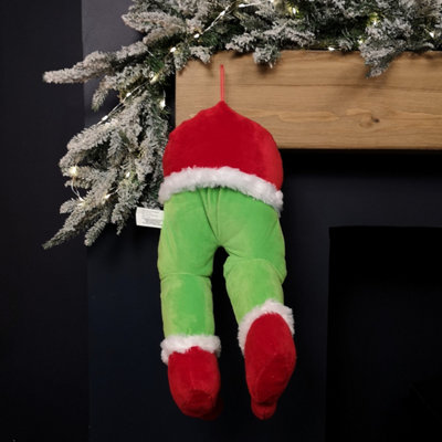 32cm Door Hanging Laughing Elf Animated Indoor Christmas Decoration
