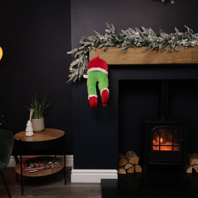 32cm Door Hanging Laughing Elf Animated Indoor Christmas Decoration