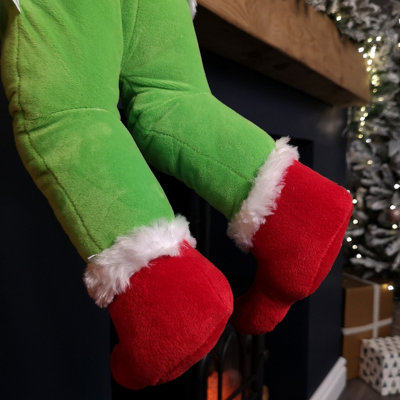 32cm Door Hanging Laughing Elf Animated Indoor Christmas Decoration