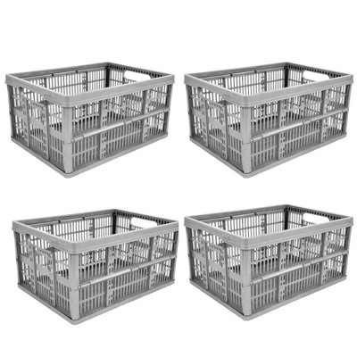 32L Collapsible Plastic Foldable Crates - 4