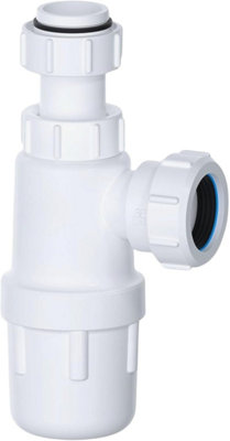 32mm Bottle Trap , Height Adjustable White Sink Waste Trap for Bathroom ...