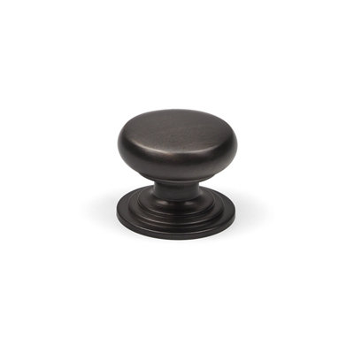 32mm Dark Bronze Cabinet Button Knobs Pull Layered Mushroom Kitchen