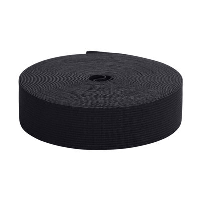 32mm Flat Elastic Band Stretchable Elastic Cord Stretch Strap, Black ...
