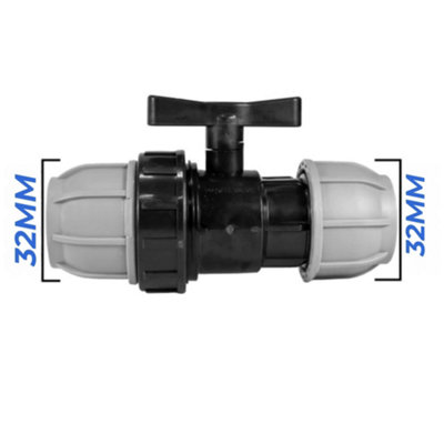 32mm MDPE Compression Valve - Durable and Leak Proof