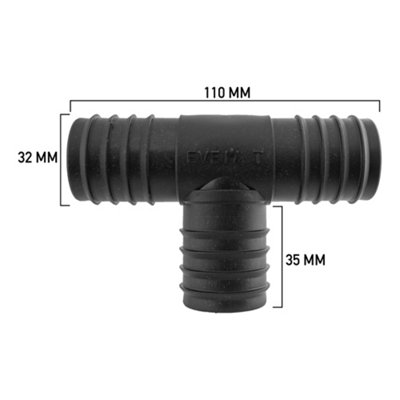 32mm tee connectors/adaptor for corrugated flexible pond pump/filter ...