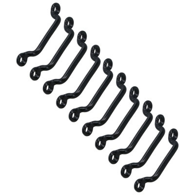 32mm Webbing Strap Bridge 10 Pack Securing Steel Staple Bracket Buckle