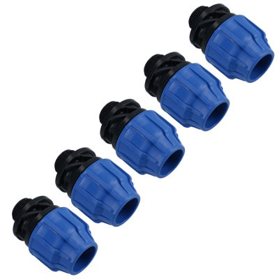 32mm x 1" MDPE Male Adapter Compression Coupling Fitting Water Pipe 5PK ...