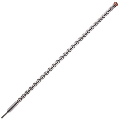 32mm x 1000mm Long SDS Plus Drill Bit. TCT Cross Tip With Copper Coating. High Performance