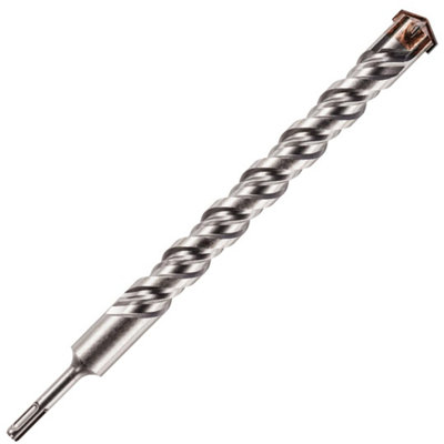 32mm x 350mm Long SDS Plus Drill Bit. TCT Cross Tip With Copper Coating ...