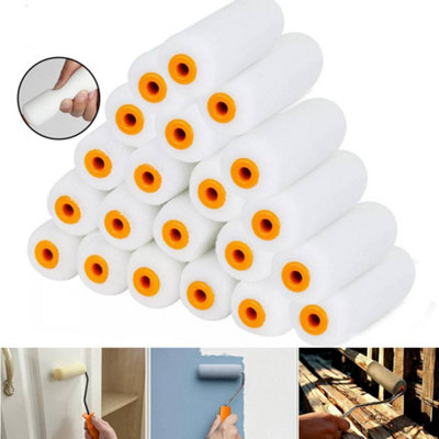32pcs Mini Foam Paint Roller 4" Sleeves Painting Decorating Sponge Rollers
