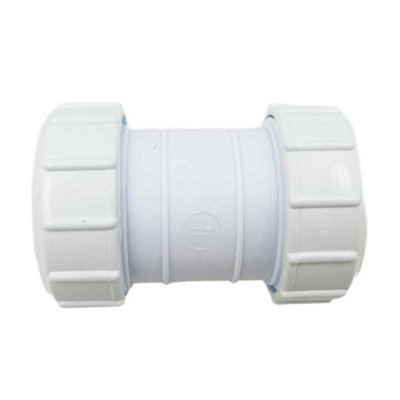 32x32mm Straight Coupler Universal Compression Waste Fittings (1 1/4")