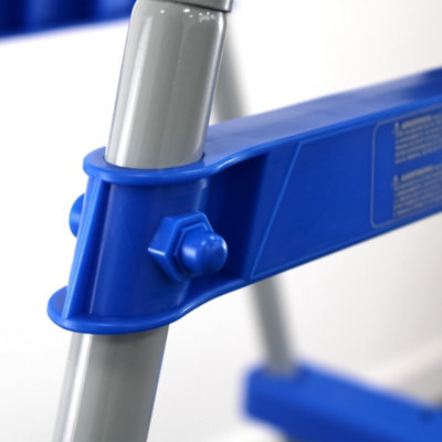 33 Inch Double-Sided Pool Step Ladder Metal Frame for Above-Ground ...