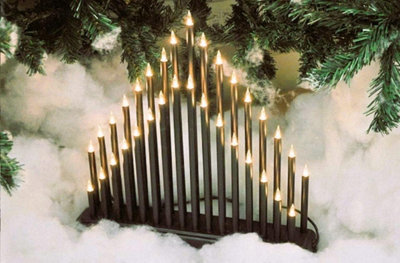 33 LED Plastic Pipe Candle Tower Bridge Black | DIY at B&Q