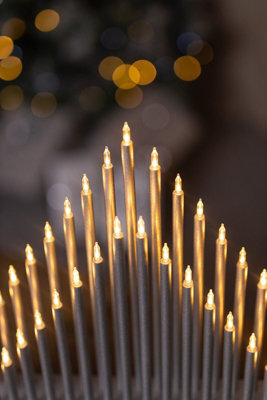 33 LED Silver Candle Bridge Light