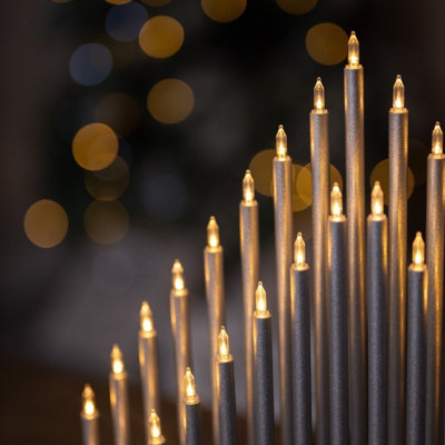 33 LED Silver Candle Bridge Light