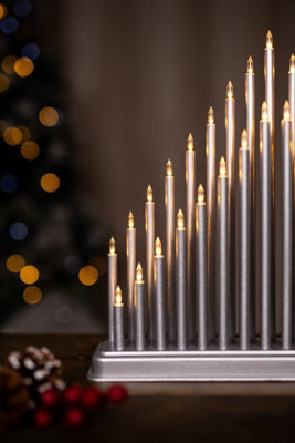 33 LED Silver Candle Bridge Light